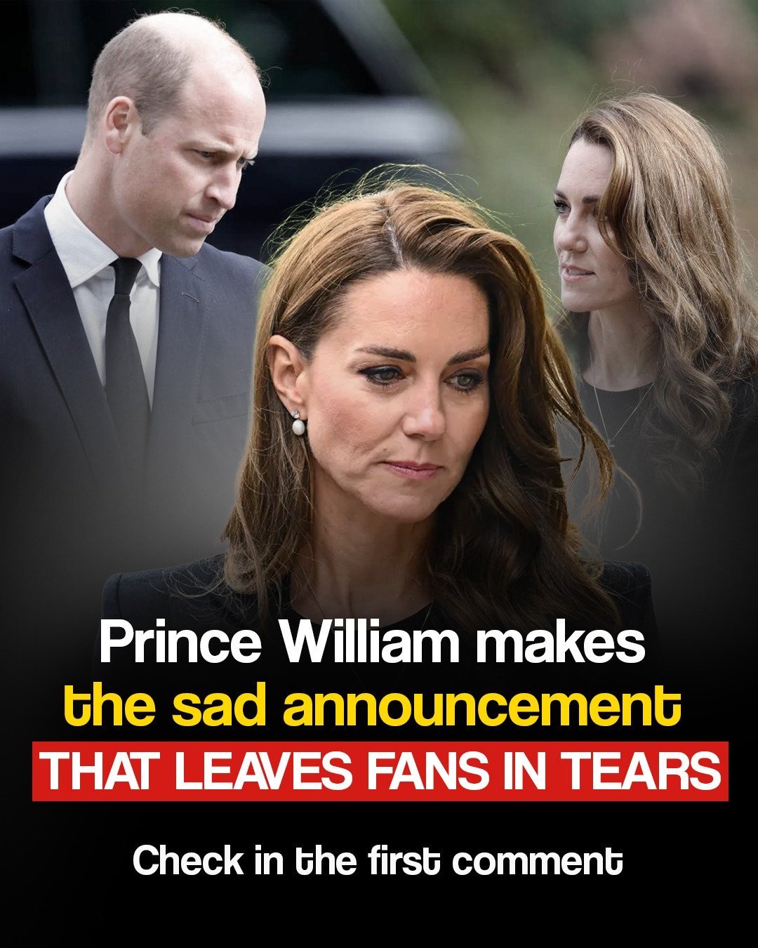 Prince William talks about Kate Middleton’s health with a sad face