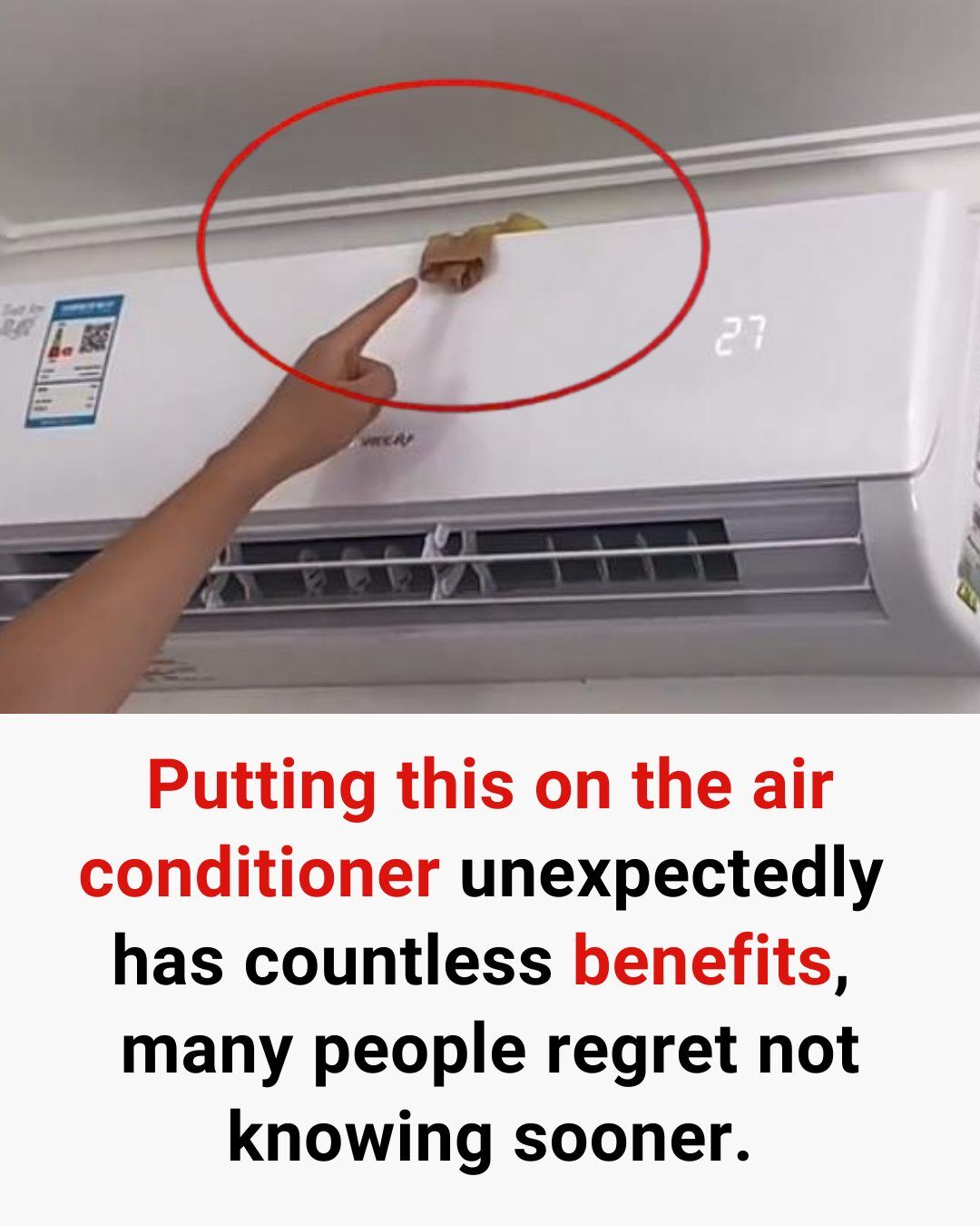 Putting this on the air conditioner seems to be harmful but ...